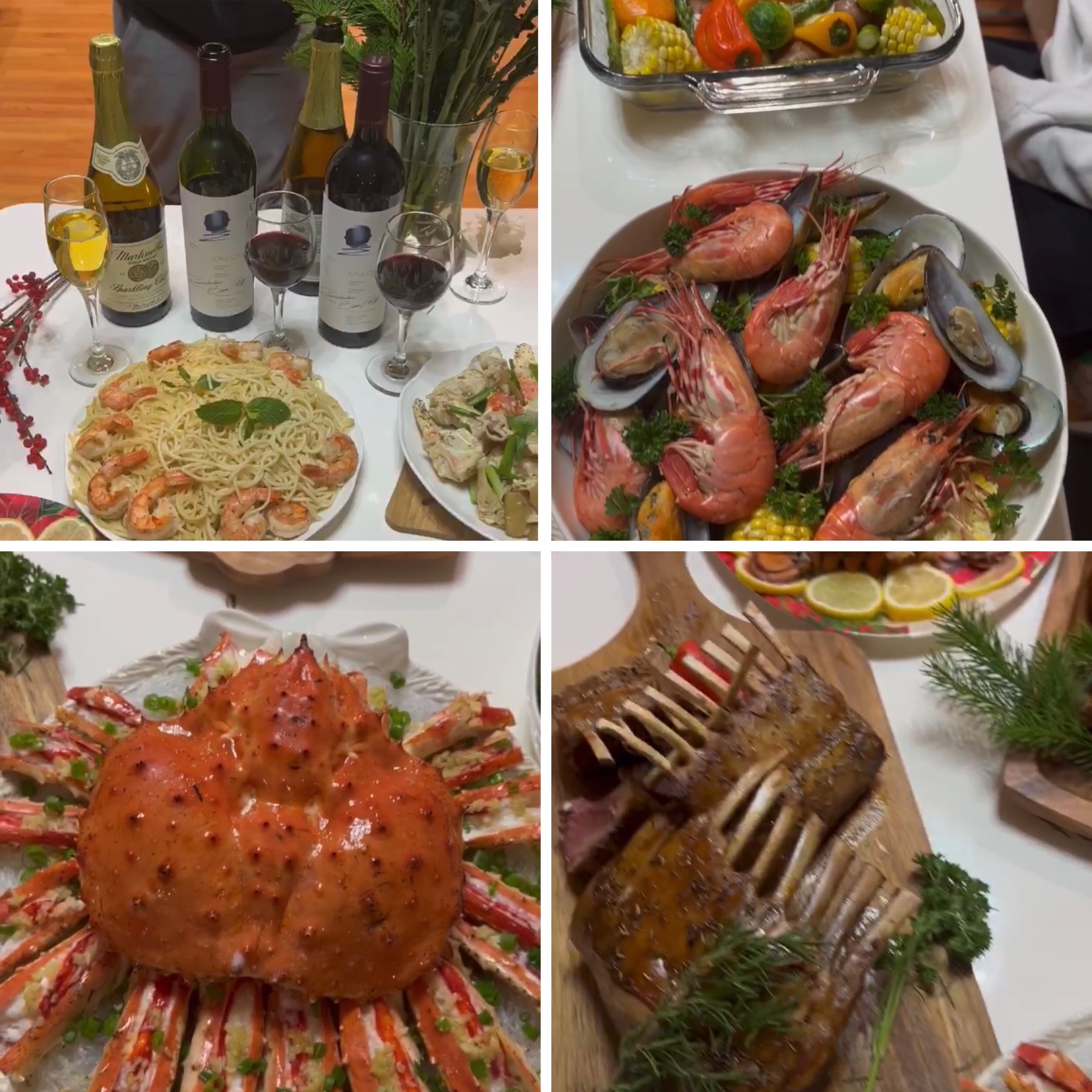 Video: Friend’s thanksgiving dinner, excellent food and cooking skills ...