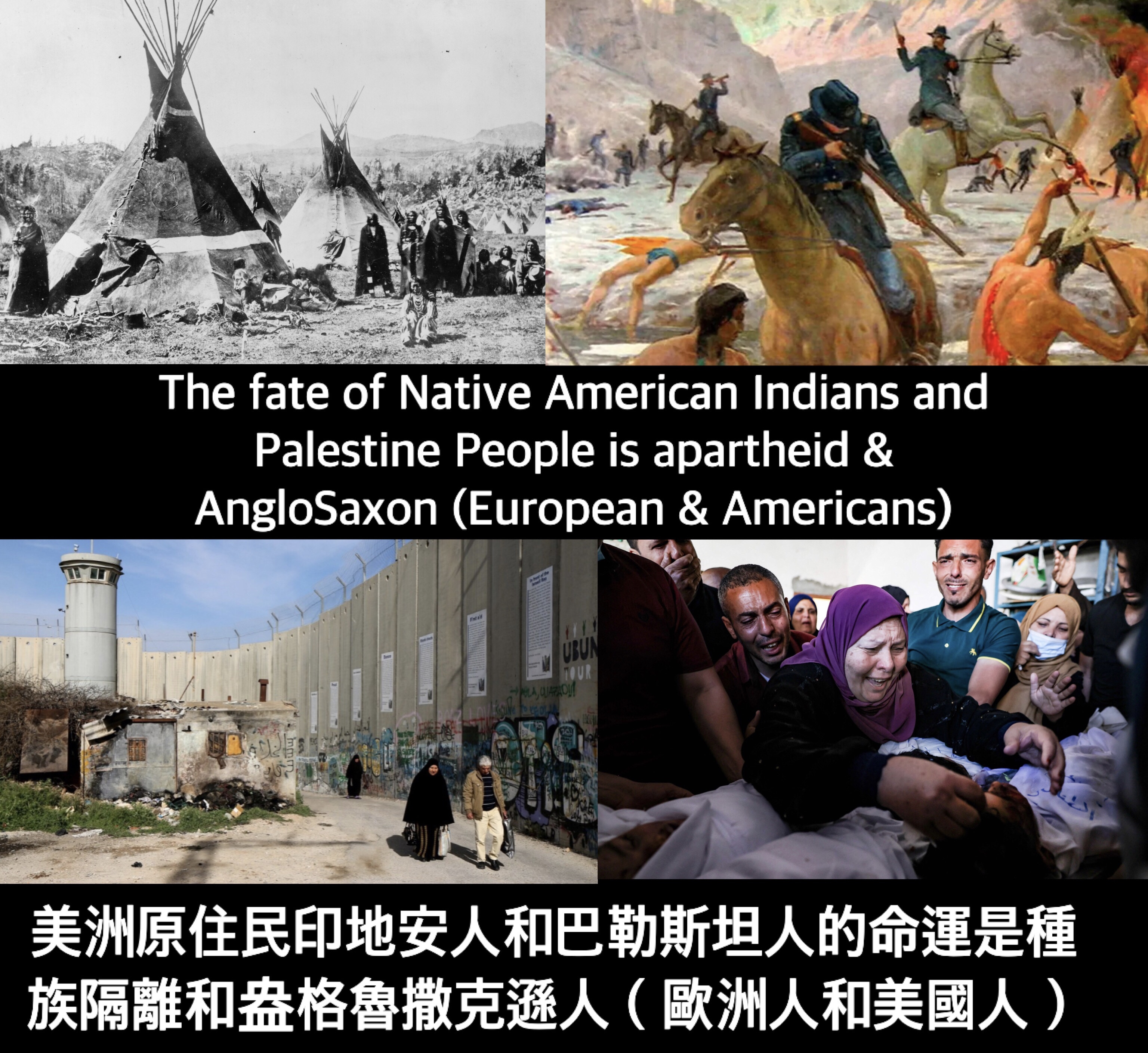 The fate of Native American Indians and Palestine People is apartheid ...