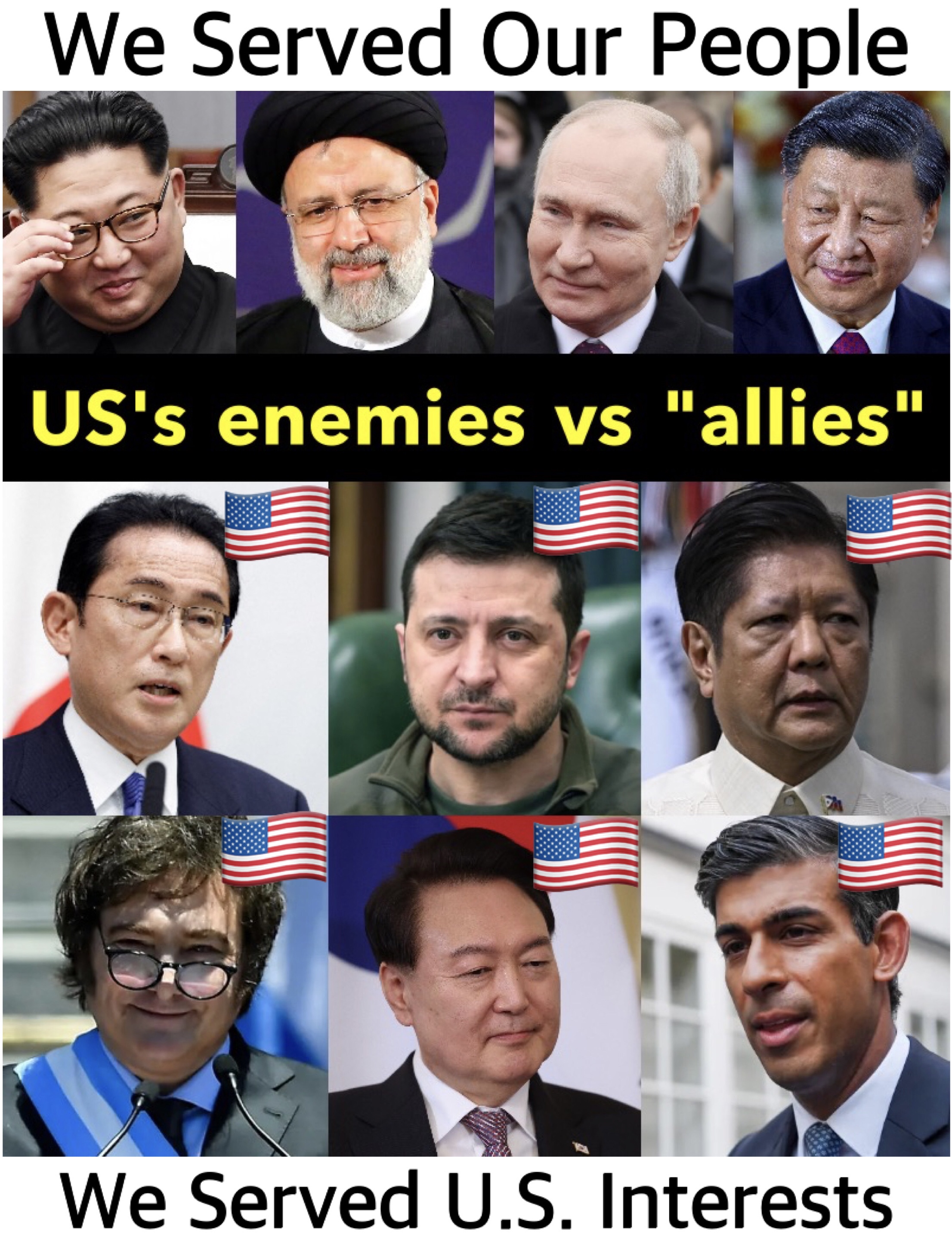 The more the US demonizes your leader the more sovereign your country ...