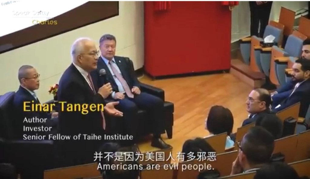 Einar Tangen video: US spend 1.5 billion or 300 millions per year to ...