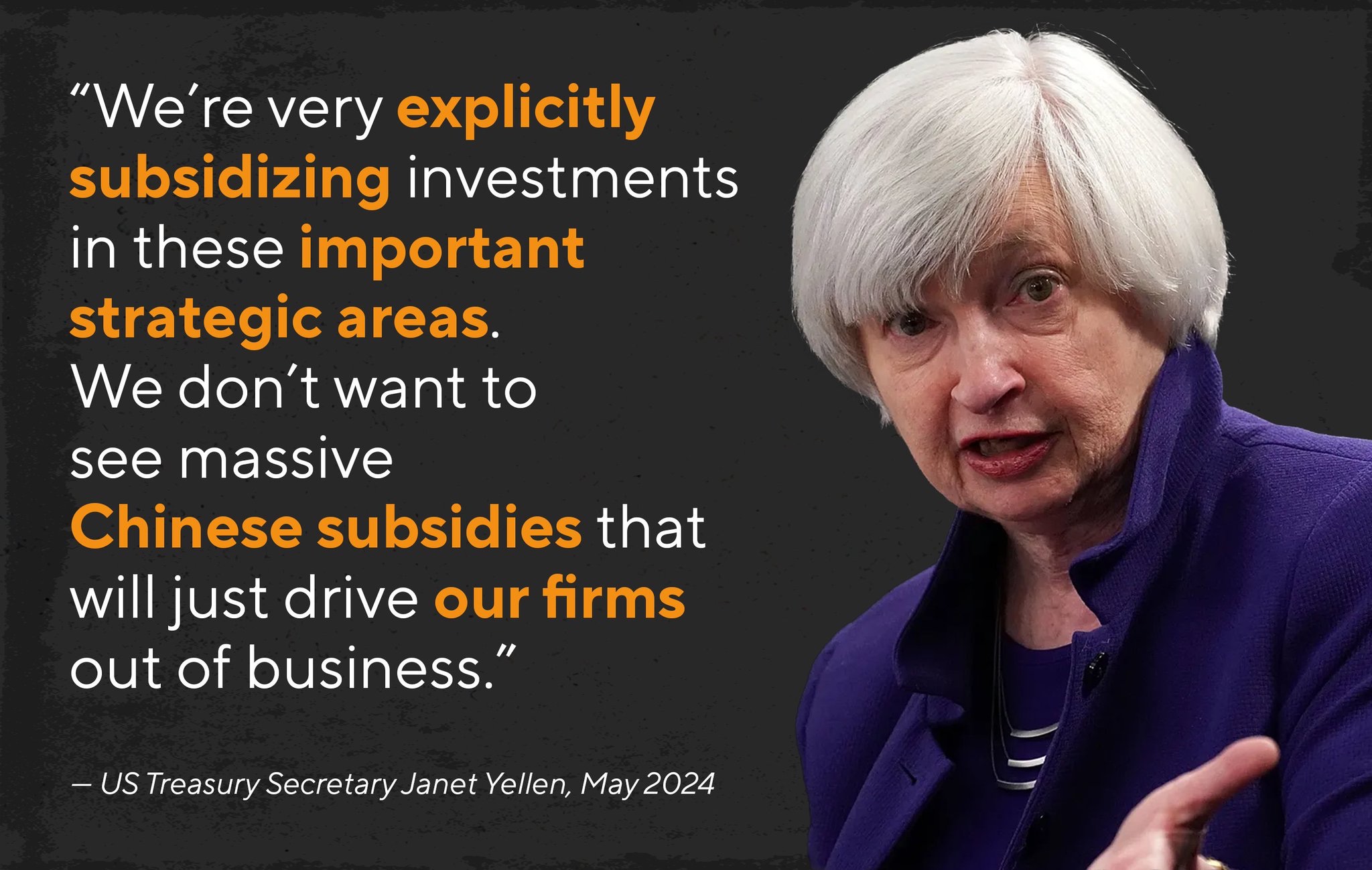 Translation: We’ll support US industries with subsidies because it’s ...