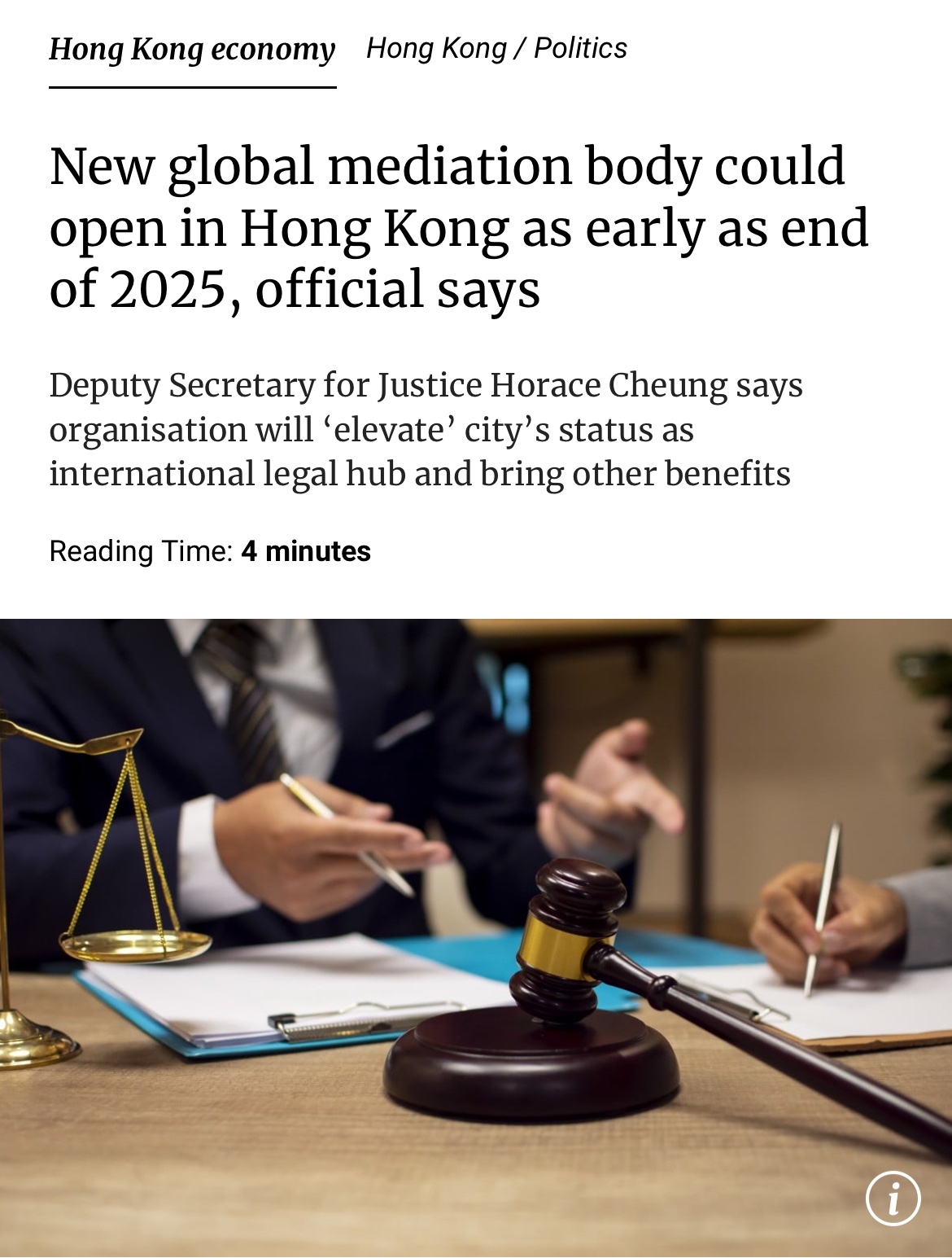 New global mediation body is set to open in Hong Kong – Business Blog