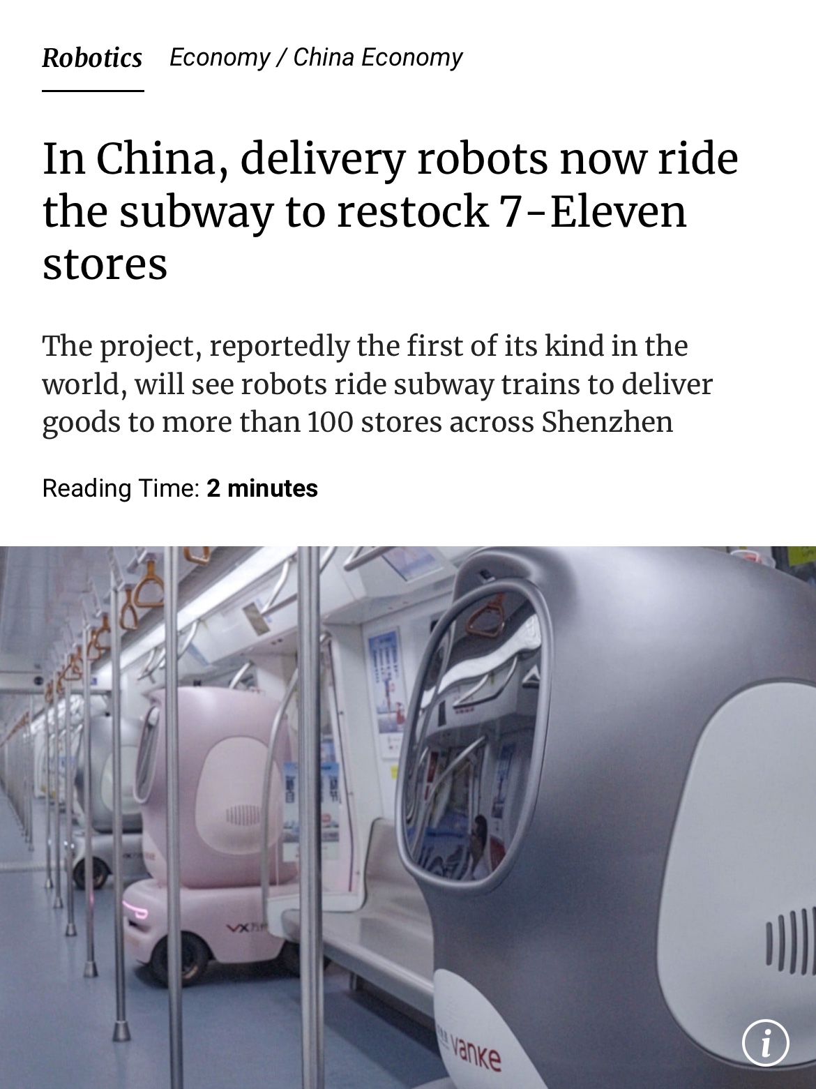 Robots ride subway train to restock 711 stores in subway stations ...