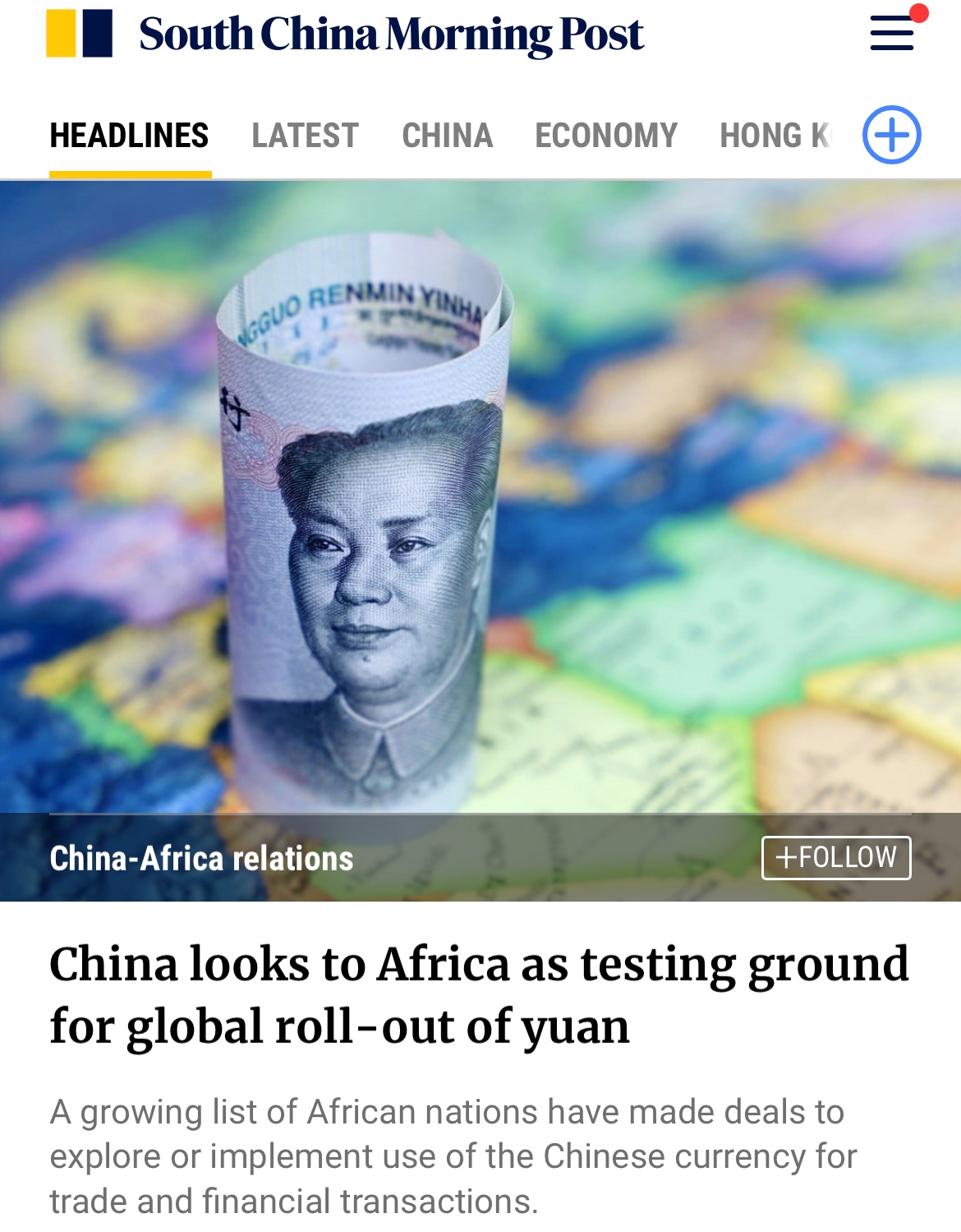 SCMP: China looks to Africa as testing ground for global roll-out of ...