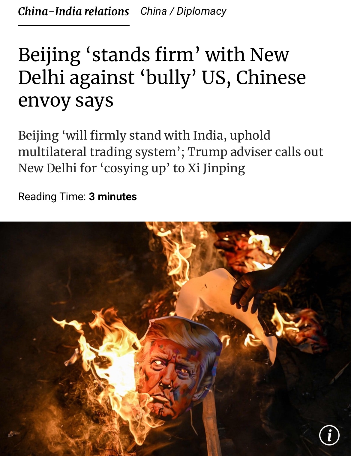 SCMP: Beijing ‘stands firm’ with New Delhi against ‘bully’ US ...