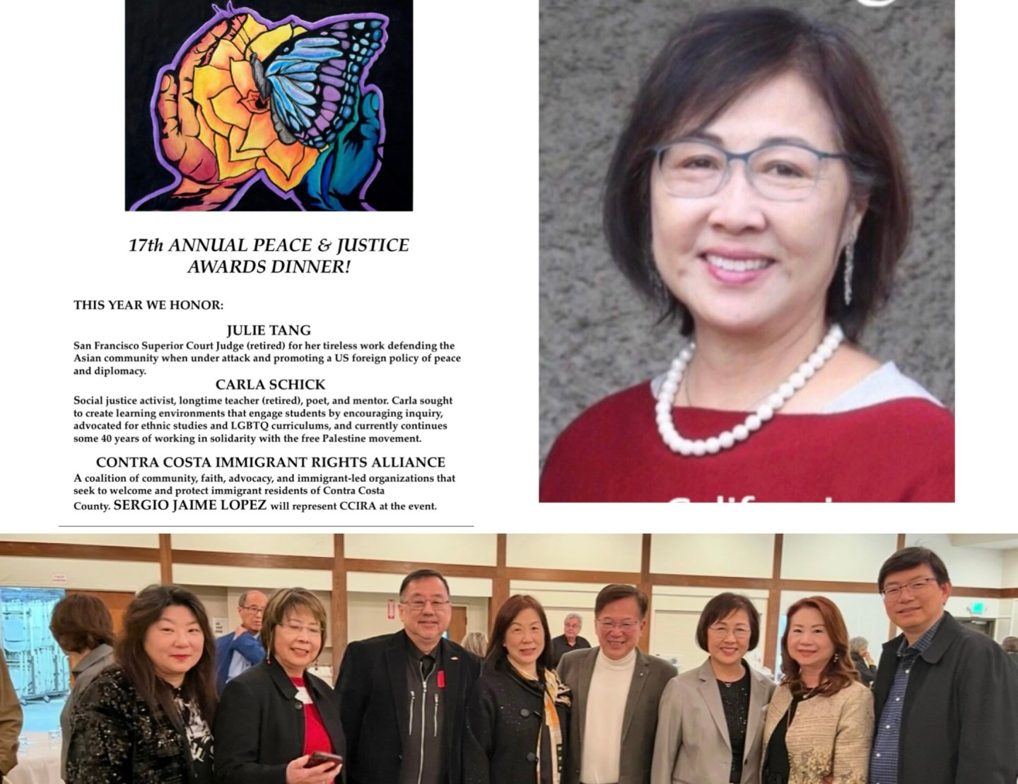Judge Julie Tang’s friends and family photo Video: Mt. Diablo Peace ...